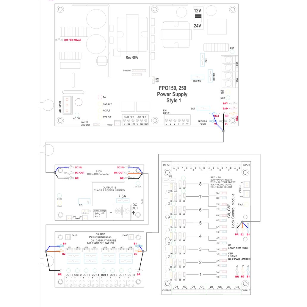 Unified Door Kit Wiring 8 Door Kit QXEP-DKUF-08DR-1502-MR52-U