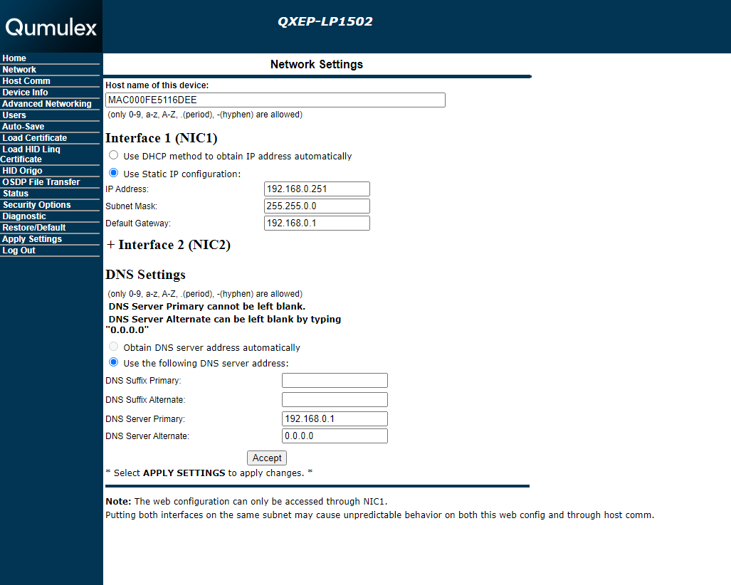 Mercury Panel Initialization
