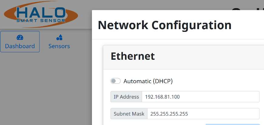 Halo Smart Sensor Integration and operation with QxControl